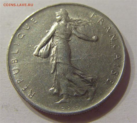 Цена монеты 1 франк Franc 1966 года Франция стоимость по аукционам с