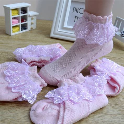 Mua V C ng ch a C G i Vớ Ren Công Chúa Bằng Cotton Nguyên Chất Mỏng Màu