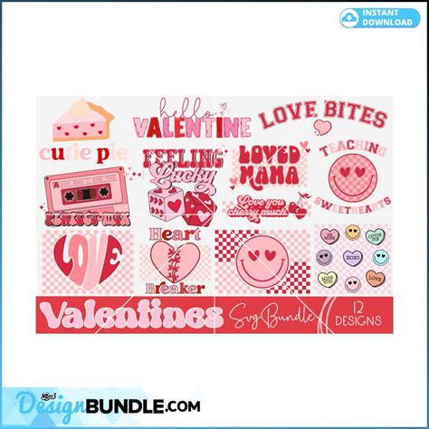 Valentines Day Svg Bundle Love Svg File Instant Download