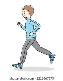 Illustration Man Running Stock Vector Royalty Free 2218667573