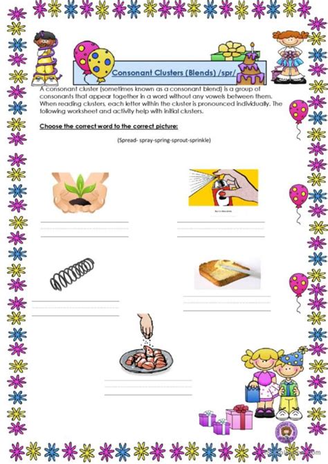 11 Clusters English Esl Worksheets Pdf And Doc