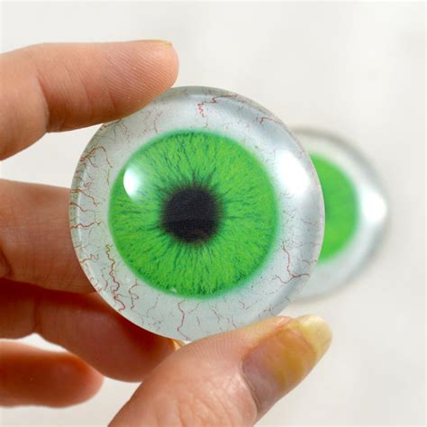 Bright Green Human Glass Eyes Handmade Glass Eyes