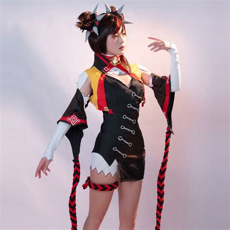 Game Genshin Impact Xinyan Cosplay Costumes For Sales Cosplay Clans
