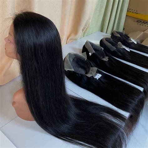Moonhair Factory Wavy Straight Virgin Hair 180 Density 13X4 Transparent Lace Front Hair Wigs For