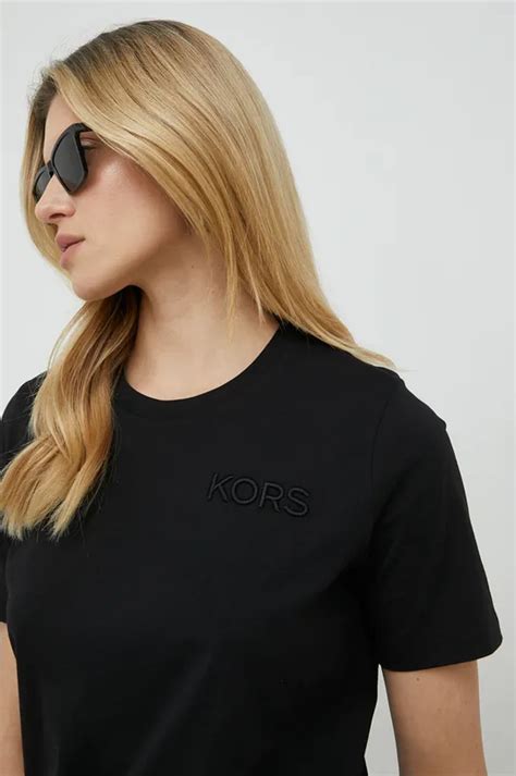 Бавовняна футболка MICHAEL Michael Kors колір чорний | ANSWEAR.ua