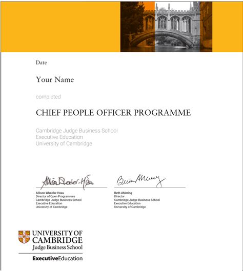 Chief People Officer Cpo Programme Cambridge Judge Business School