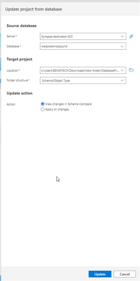 Update Project From Database Doesnt Work Anymore Since Ads Version 1