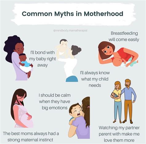 Common Myths In Motherhood Parenting Illustration Motherhood Good