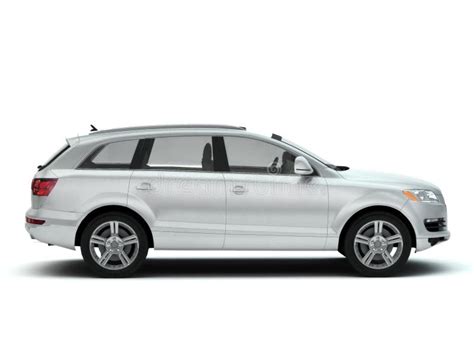 White Luxury Suv Side View Stock Illustration Illustration Of Travel