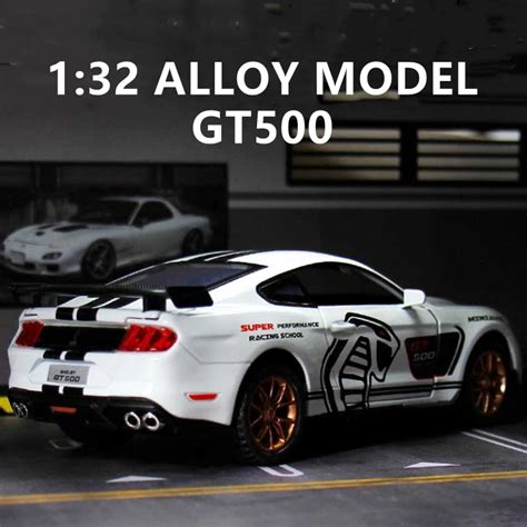 132 포드 머스탱 Shelby Gt500 합금 스포츠카 모델 다이 캐스트 금속 자동차 모델 시뮬레이션 소리와 빛 컬렉션 아이 장난감 선물 Aliexpress