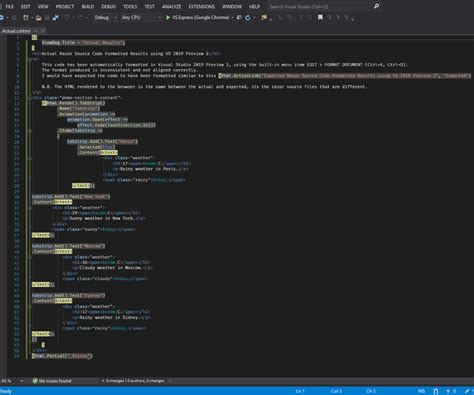 razor file not formatting correctly for telerik kendo ui htmlhelper
