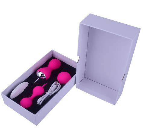 Set Bóng Tập Kegel Se Khít Rung Mátxa Điểu Khiển 4 Món Rung Rung