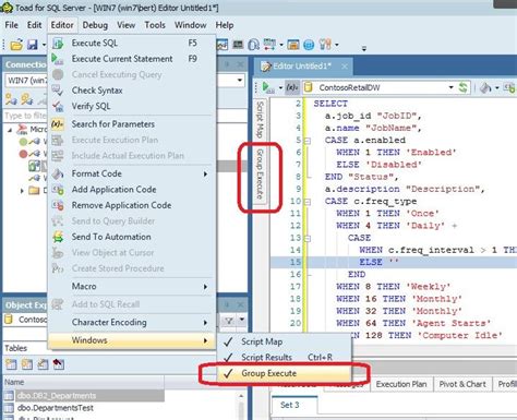Running Scripts Across Multiple SQL Server Instances Using Toad Group