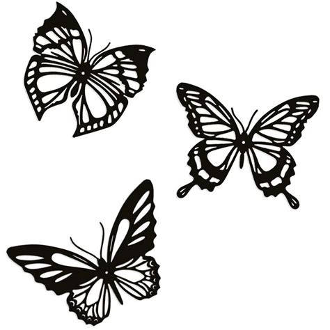 Metal Butterfly Wall Decor Lylence 3pcs Black Metal Butterfly Wall