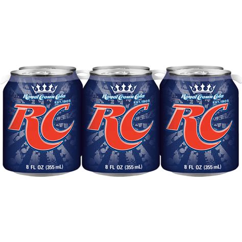 Rc Cola Soda 8 Fl Oz Cans 6 Pack Cola Sun Fresh