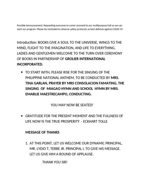 Script Turning Over Pdf