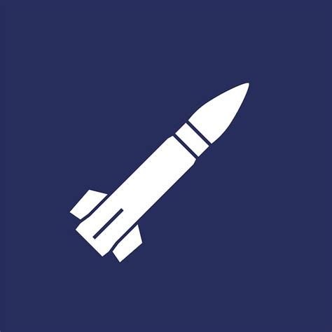 Premium Vector Ballistic Missile Vector Icon On Dark