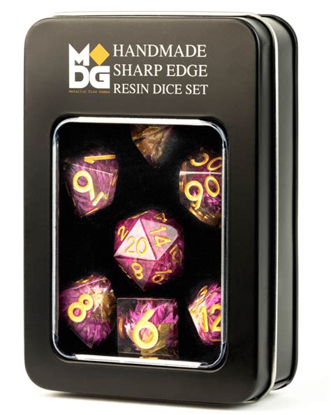 Handcrafted Sharp-Edge Resin Dice — Metallic Dice Games • Coqui Hobby Distribution