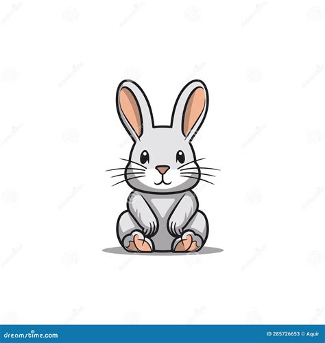 Bunny Hand Drawn Illustration Bunny Vector Doodle Style Cartoon