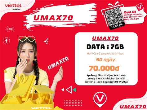 Gói Cước UMAX Viettel K Có Gb Data Ngày Viết bởi Viettel gnet