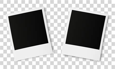 현실적인 오래 된 사진 프레임을 투명 한 배경에 격리 합니다 검은색에 대한 스톡 벡터 아트 및 기타 이미지 검은색 고풍스런