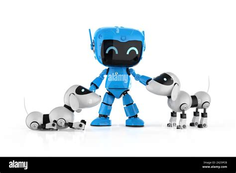 3d Rendering Cute Artificial Intelligence Personal Assistant Robot With