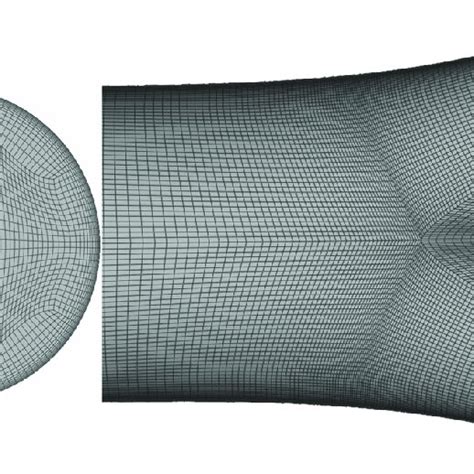 Inlet Mesh With The Corresponding O Grid For The Construction Of The