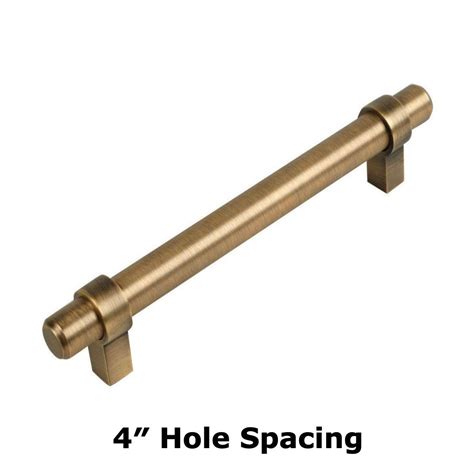 Cosmas 161 4bab Brushed Antique Brass Cabinet Hardware Euro Style Bar
