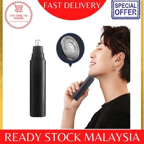 Pencukur Janggut 2 Dalam 1 Usb Rechargeable Portable Nose Hair
