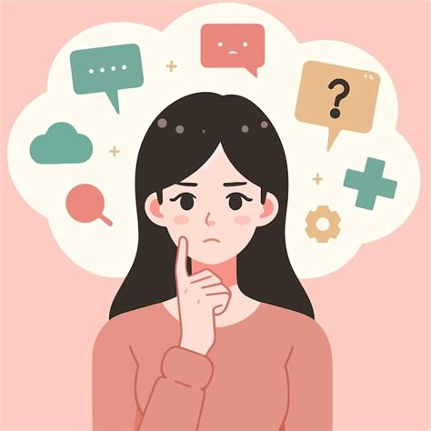 Premium Vector People Are Thinking In A Simple Flat Design Style