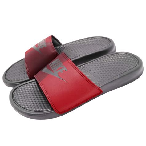 Nike Benassi Jdi Slide Anthracite University Red 343880008