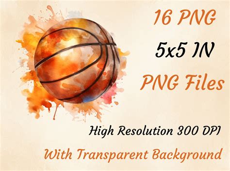 16 Png Watercolor Basketball Clipart Ball Clipart Sports Clip Art