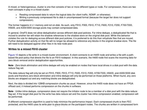 inline data reduction in a mixed cluster dell powerscale onefs data