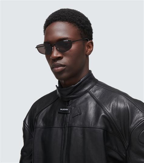 Rectangular Sunglasses In Black Balenciaga Mytheresa