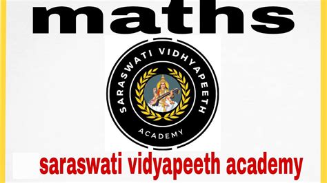 Class 7th Maths Chapter 6 Exercise 6 5 Saraswatividyapeethacademy Maths Youtube