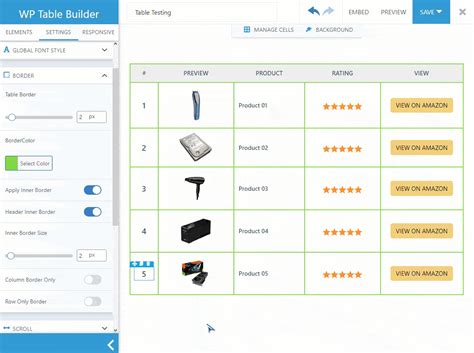 How To Add Borders To A Table In Wordpress Wp Table Builder