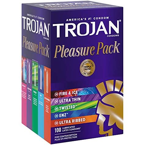 Trojan Pleasure Variety Pack Condoms 100 Count Pricepulse