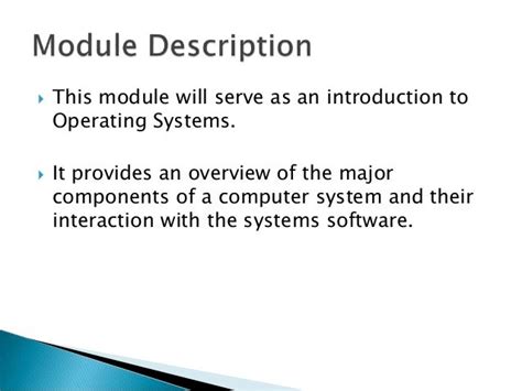 Operating Systems 1 Syllabus