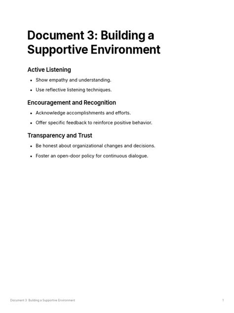 Document 3 Building A Supportive Environment Pdf