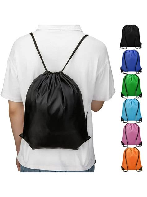 Drawstring Backpack Colorful Cloud Sleeping Cat Splash Proof Small