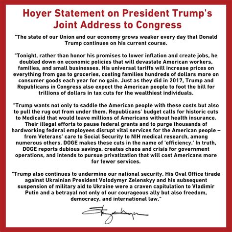Congressman Steny Hoyer Today I Joined Democratic Members Of The