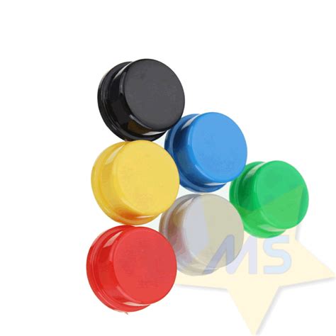 Kit Chave Táctil Push Button Com Capas Coloridas