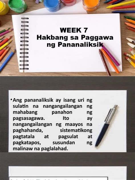 Mga Hakbang Sa Paggawa Ng Pananaliksik Filipino 8 Una