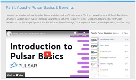 Free Apache Pulsar Learning And Installation Resources