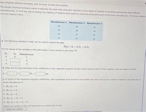 Solved Use Computer Software Packages Such As Excel To