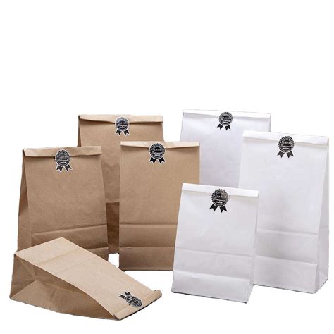 White Hygienic Food Kraft Paper Bag Kraft Paper Bag Manufacturers