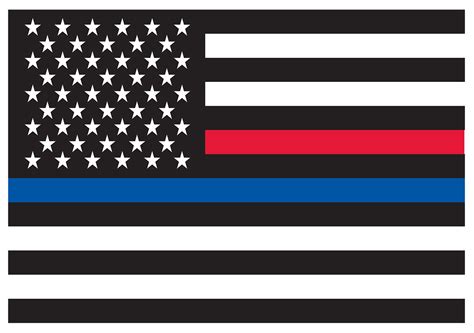 Rothco Thin Blue Line And Thin Red Line Flag Decal