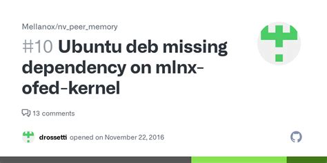 Ubuntu Deb Missing Dependency On Mlnx Ofed Kernel · Issue 10