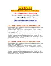 CYB 135 Wk 2 Apply Summative Assessment Labs Doc CYB 135 Object