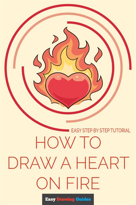 How To Draw A Heart On Fire Really Easy Drawing Tutorial